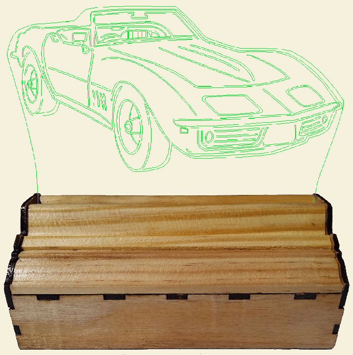 68 Corvette Display – Ross Custom Woodworking