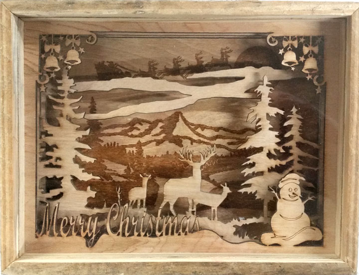 Christmas Shadow Box – Ross Custom Woodworking